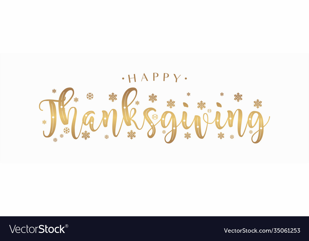 Happy thanksgiving handwriting lettering Vector Image