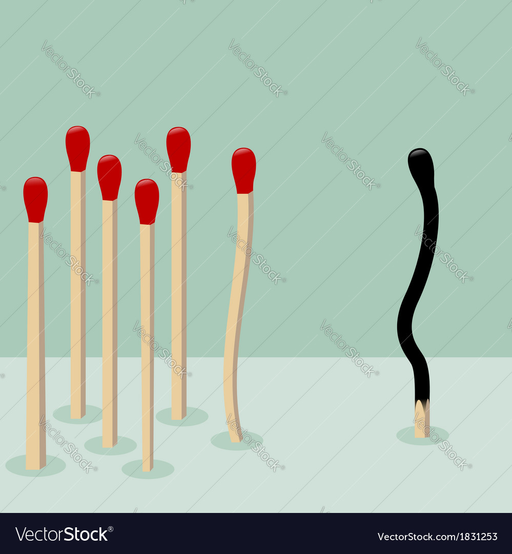 Match different Royalty Free Vector Image - VectorStock