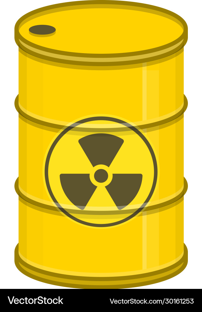 Metal barrel with radiation Royalty Free Vector Image