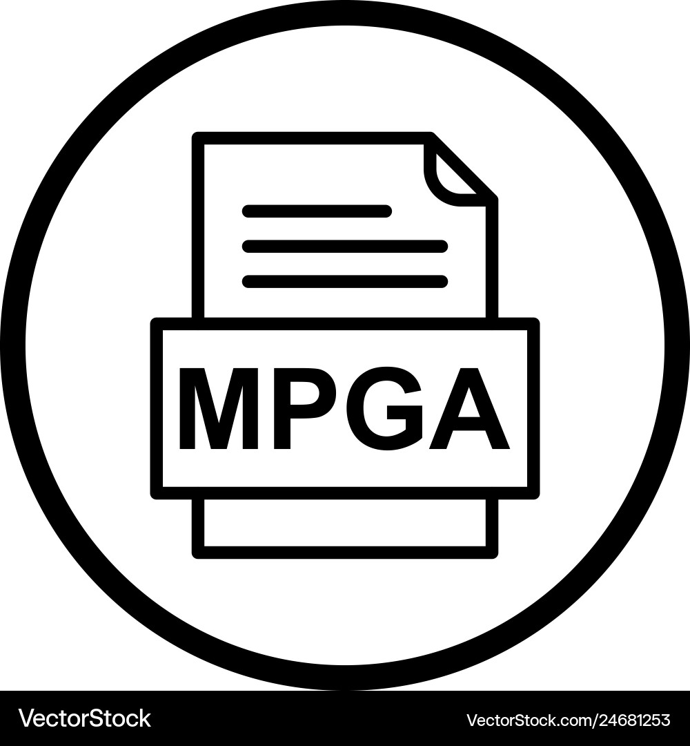 Mpga file document icon Royalty Free Vector Image