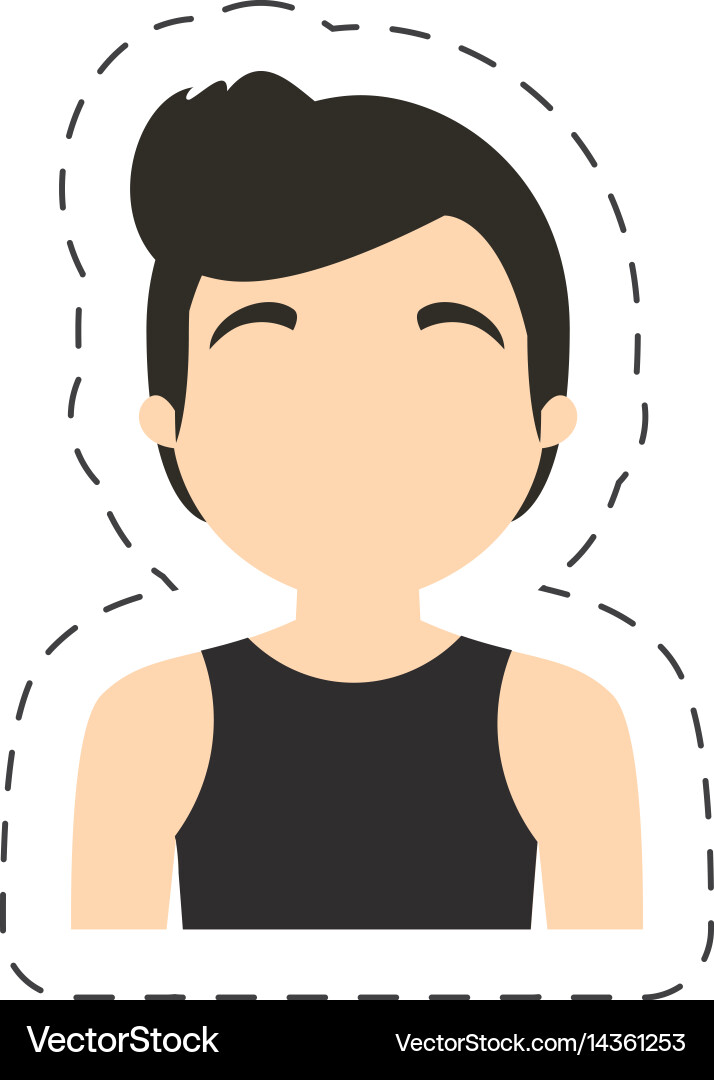 Portrait character man male Royalty Free Vector Image