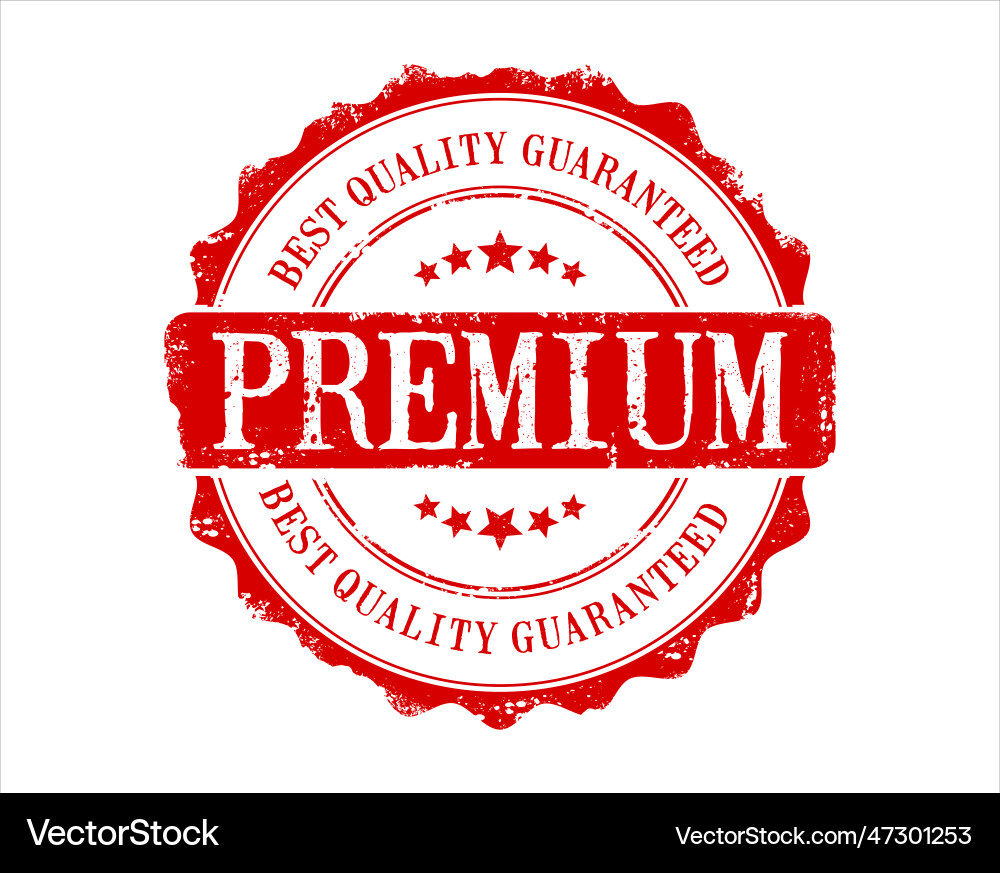 Premium quality best quality guaranteed badge Vector Image