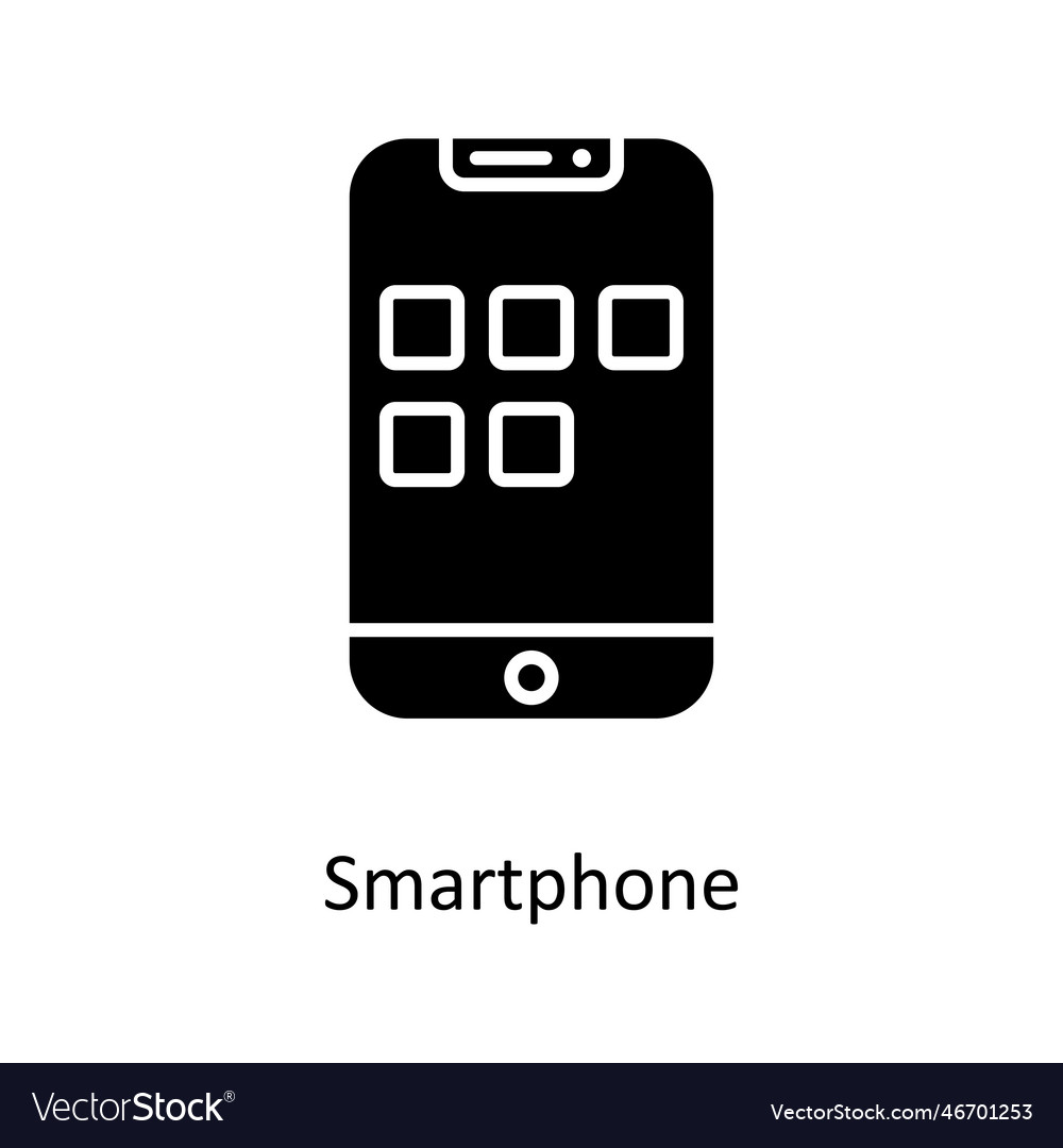 Smartphone solid icons simple stock illu Vector Image