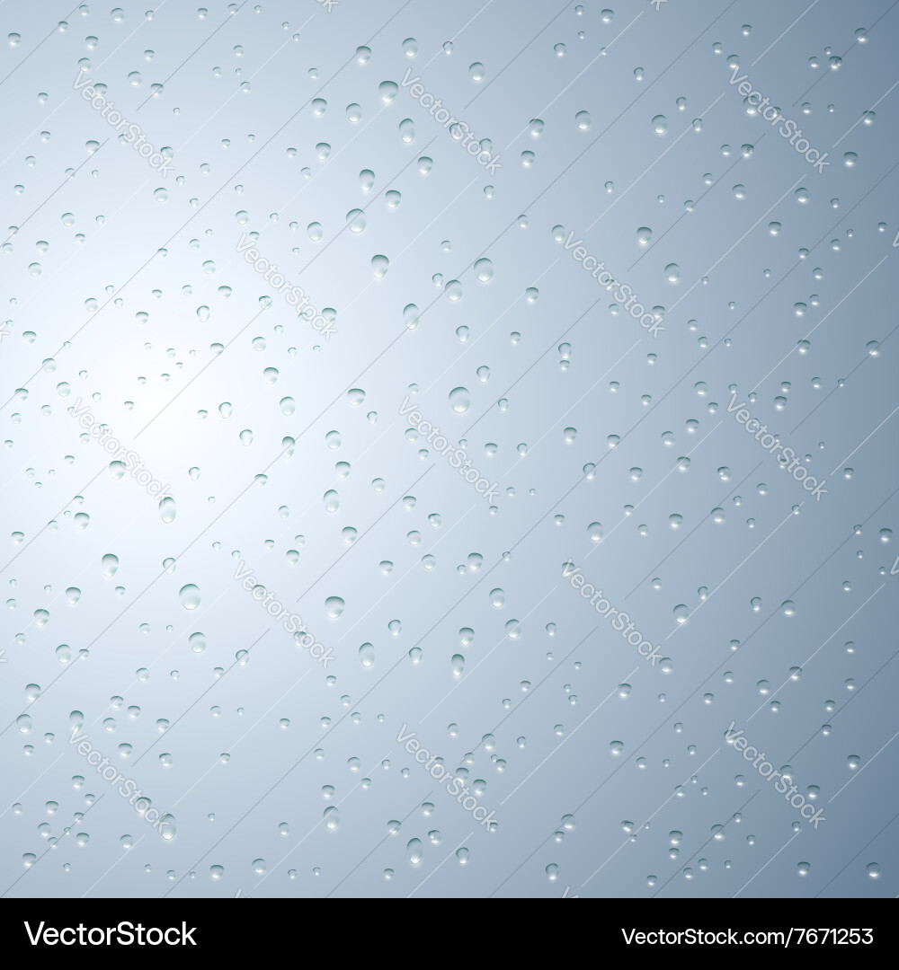 Water droplets on the glass Royalty Free Vector Image