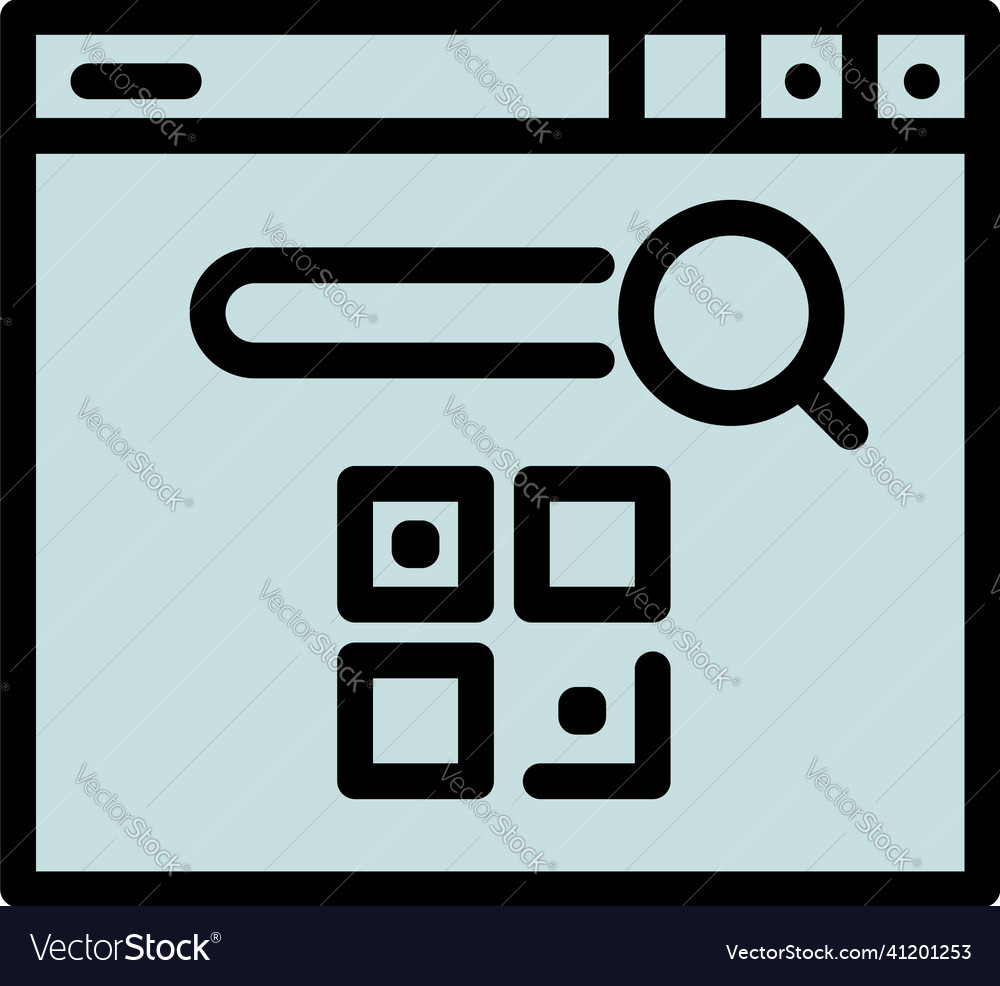 Web Qr Code Icon Outline Mobile Scan Royalty Free Vector