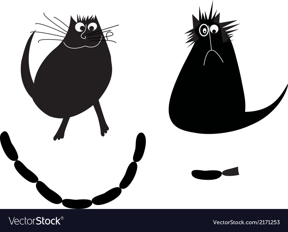 With funny cats Royalty Free Vector Image - VectorStock