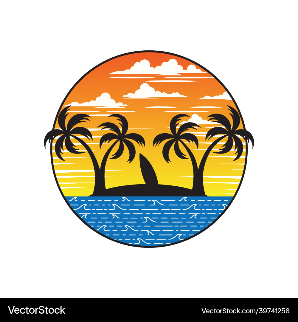 Chill vibes on the beach Royalty Free Vector Image