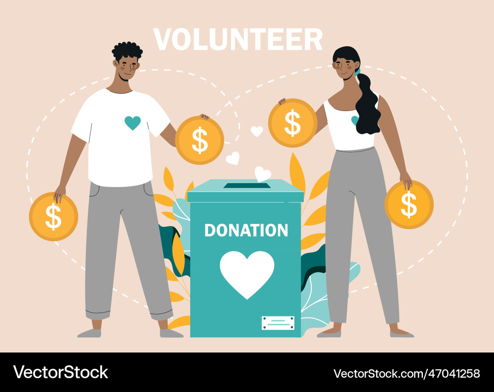 Concept of volunteering Royalty Free Vector Image