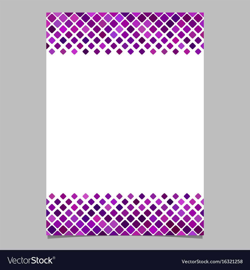 Diagonal square pattern page background template Vector Image