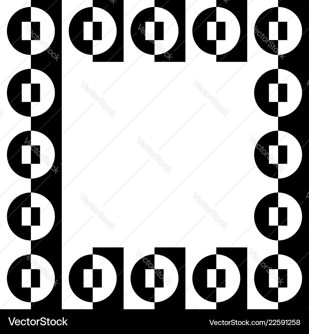 Geometric picture photo frame in squarish format Vector Image