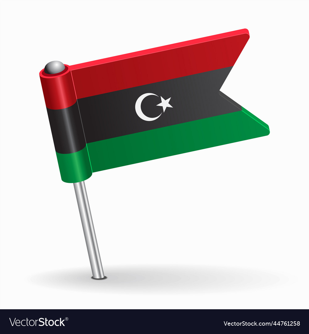 Libyan flag map pointer layout Royalty Free Vector Image Libyan flag map pointer layout Royalty Free Vector Image