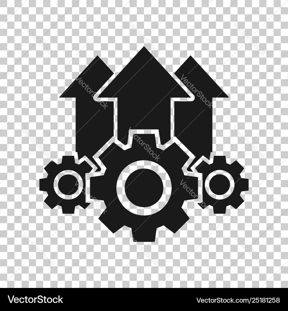 Operation project icon in transparent style gear Vector Image