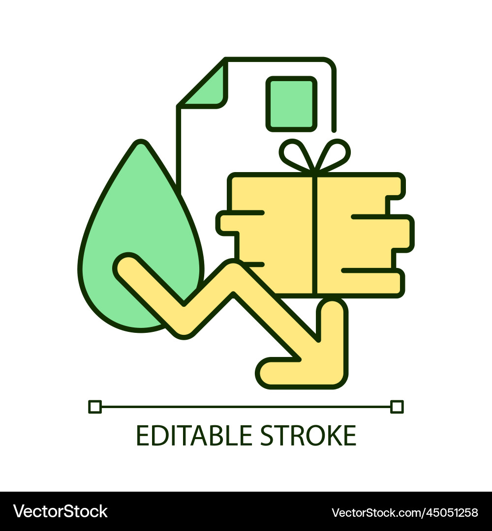 Reduce trash rgb color icon Royalty Free Vector Image