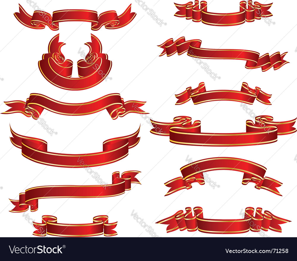 Ribbon set Royalty Free Vector Image - VectorStock