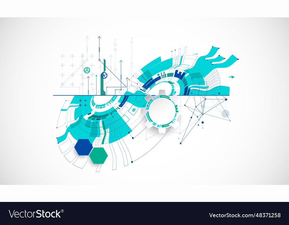 Scientific and technological art concept abstract Vector Image