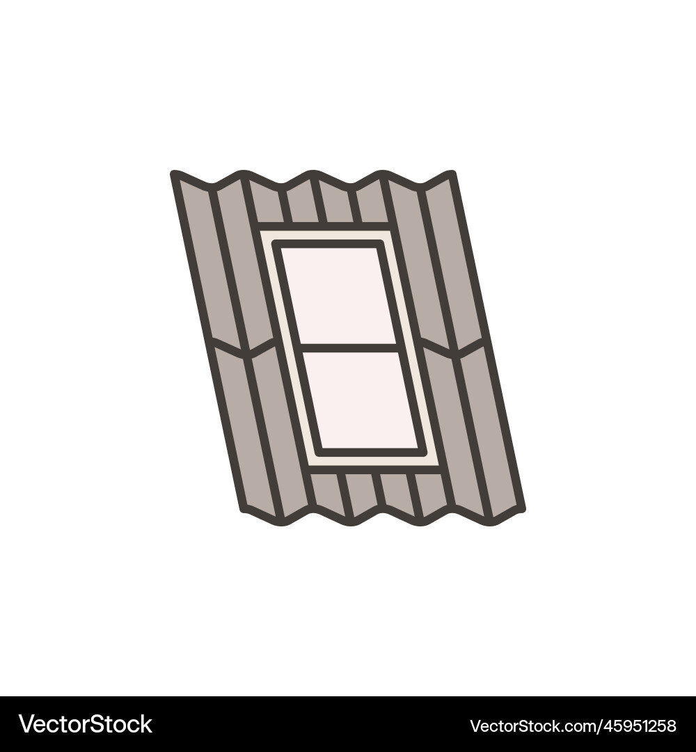 Skylight or roof window concept colored icon Vector Image