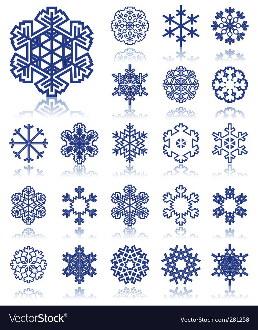Snowflake Royalty Free Vector Image - VectorStock