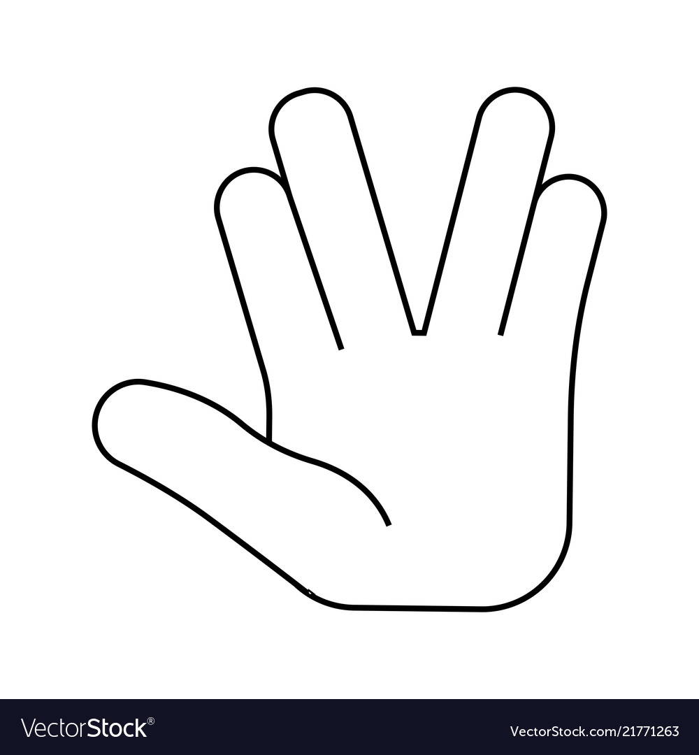 Abstract hand expression Royalty Free Vector Image