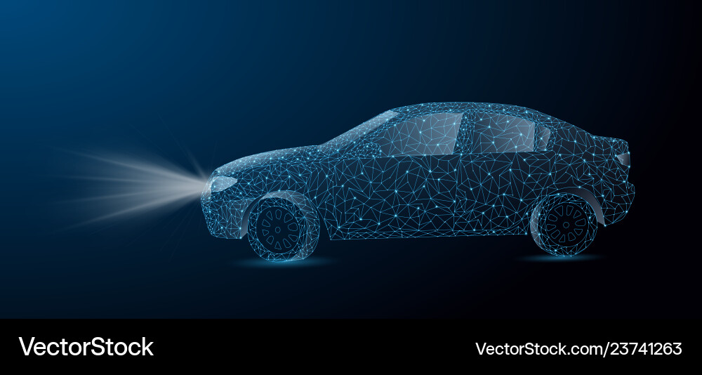 Abstract image of a auto in the form Royalty Free Vector