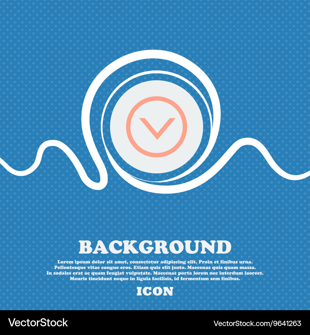 Arrow down download load backup sign icon blue Vector Image