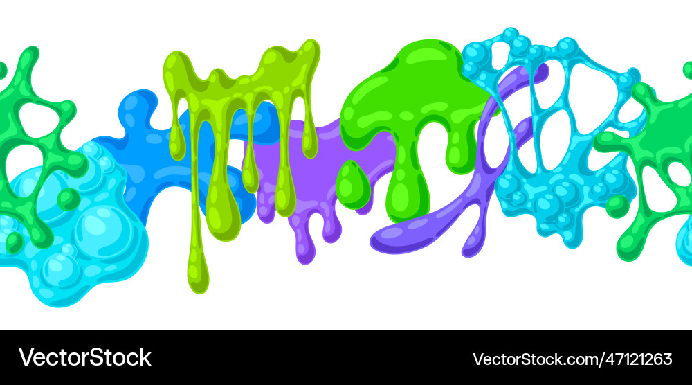 Blots and drips slime pattern toxic mucus smudges Vector Image