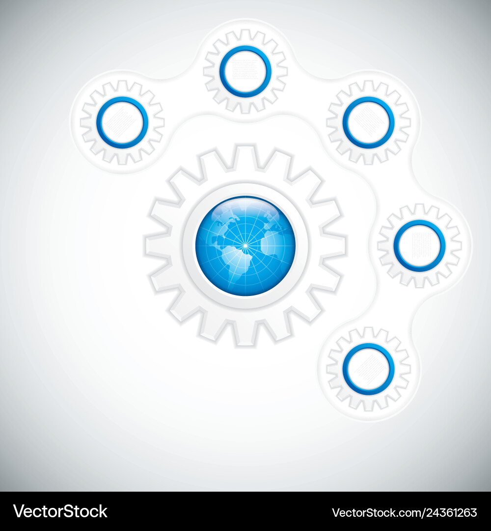Business gear diagram Royalty Free Vector Image