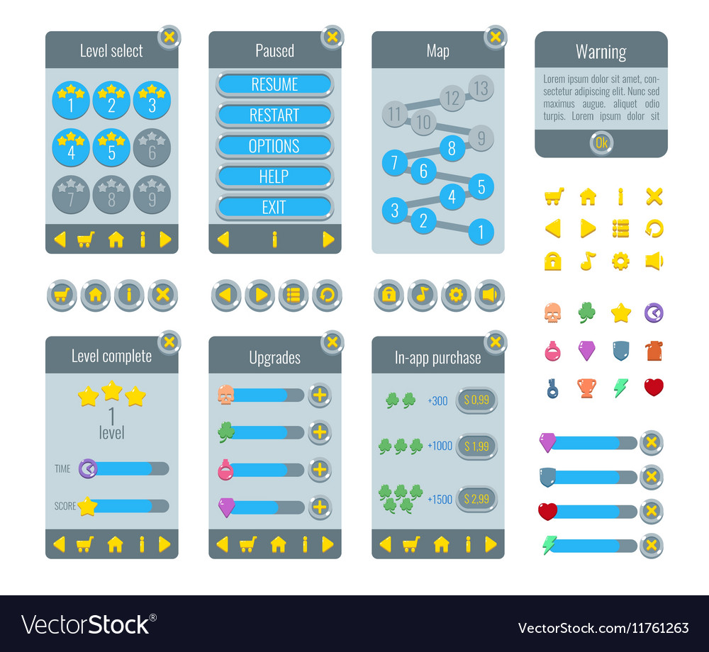Complete Menu of Graphical User Interface GUI Vector Image Complete Menu of Graphical User Interface GUI Vector Image