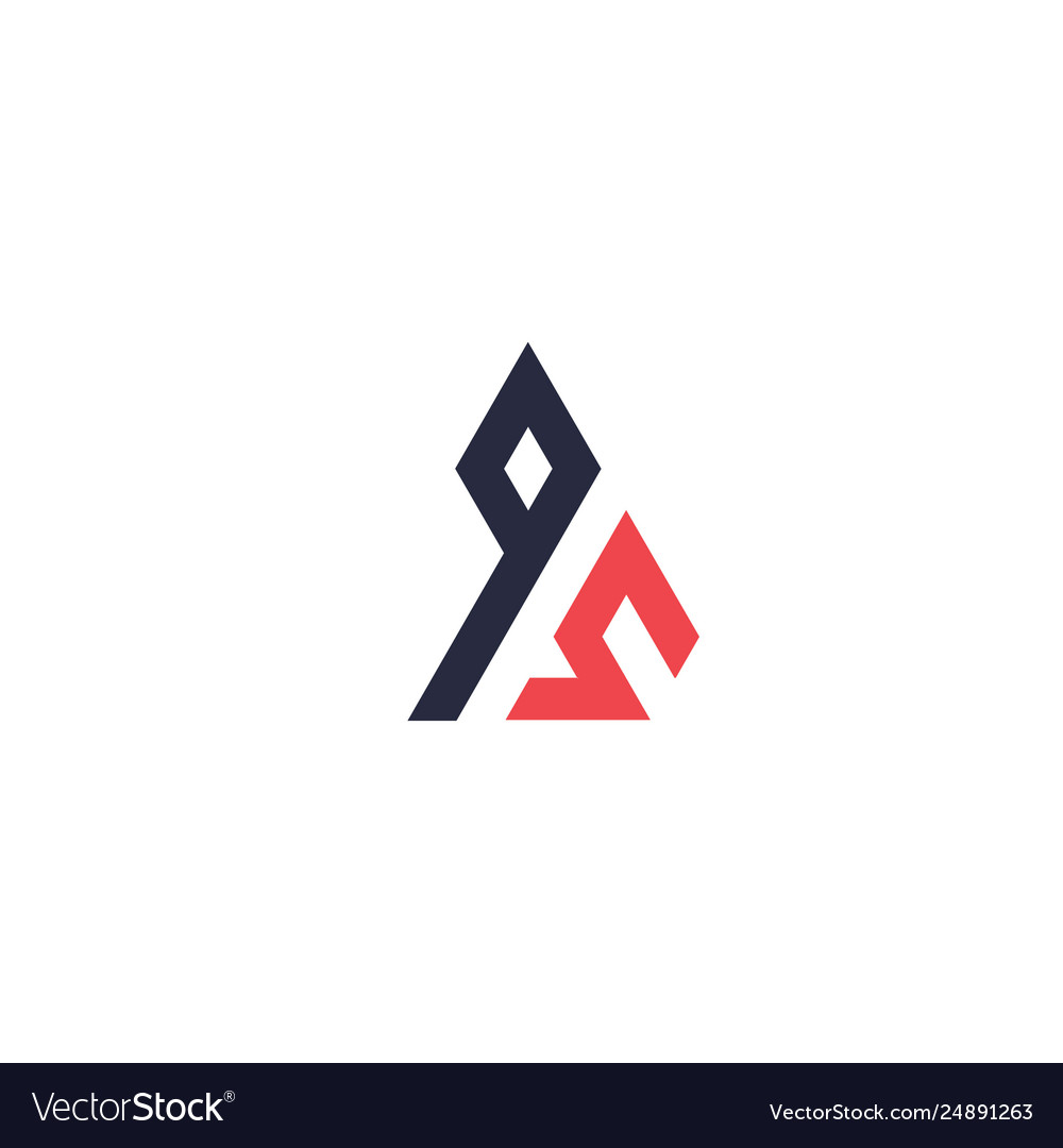 Initial letter triangle logo Royalty Free Vector Image