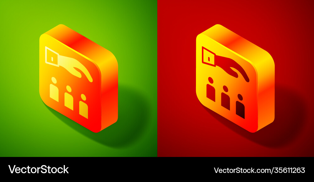Isometric boss with employee icon isolated Vector Image