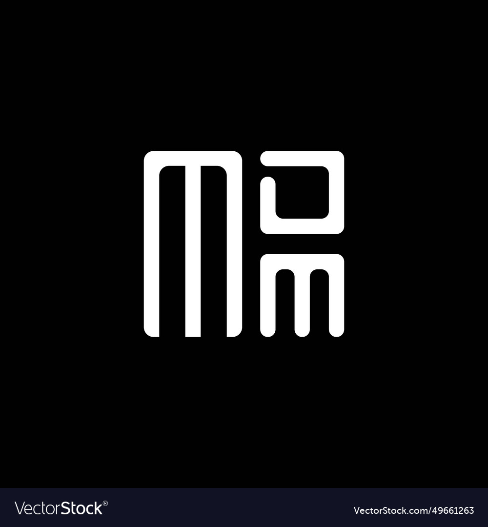 Mdm letter logo design mdm simple and modern logo Vector Image