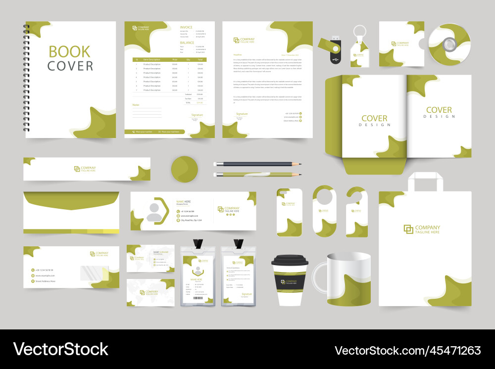 Modern business advertisement stationery template Vector Image