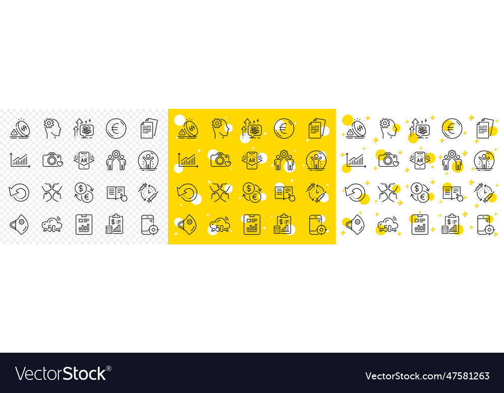 Outline Graph Squad And Read Instruction Line Vector Image