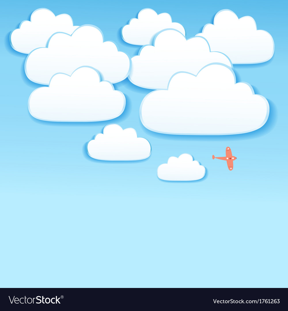 Paper cloud for text Royalty Free Vector Image