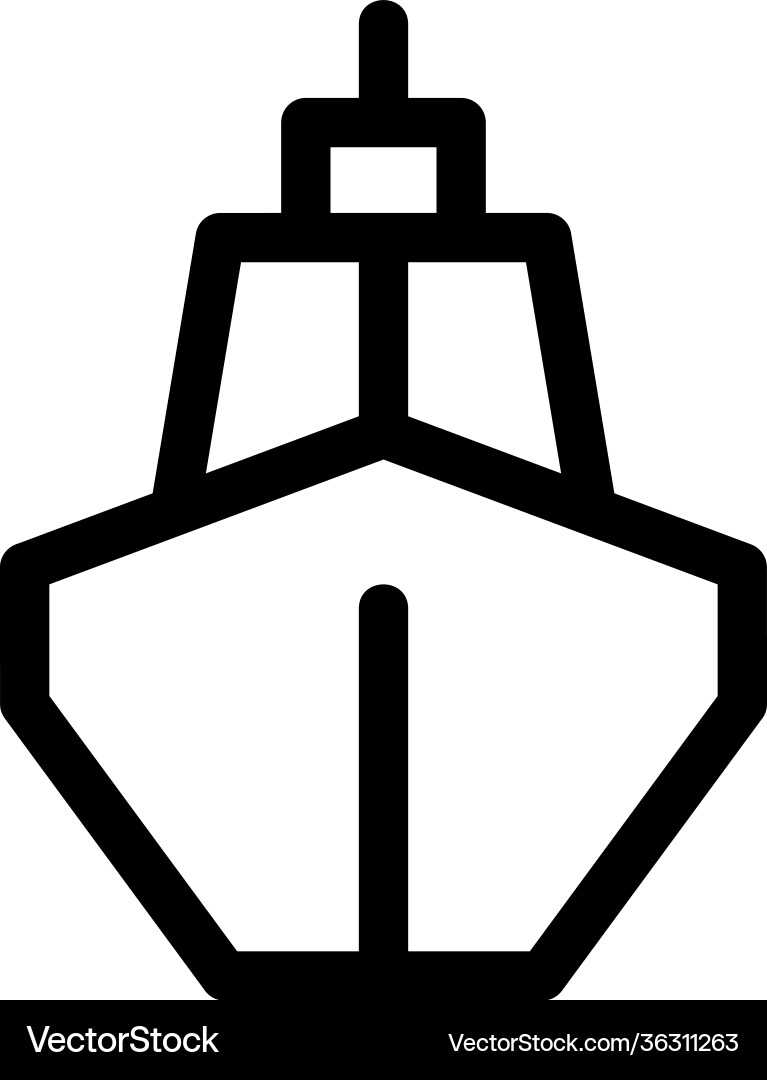 Ship icon or logo isolated sign symbol Royalty Free Vector