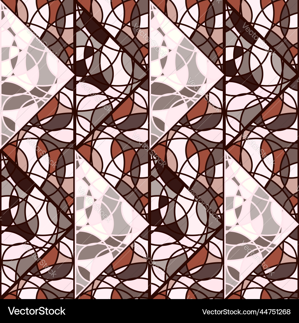 Abstract mosaic of lines seamless pattern Vector Image