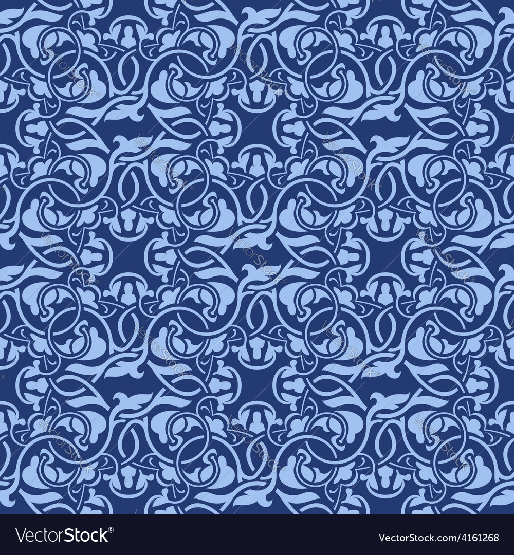 Blue seamless pattern Royalty Free Vector Image