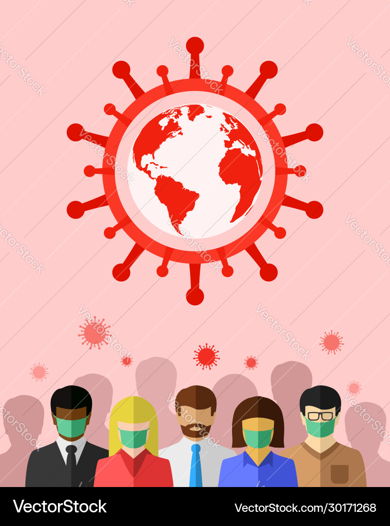 Coronavirus and global pandemic concept Royalty Free Vector