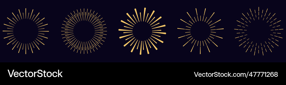 Decoration circles with radiant ornament Vector Image