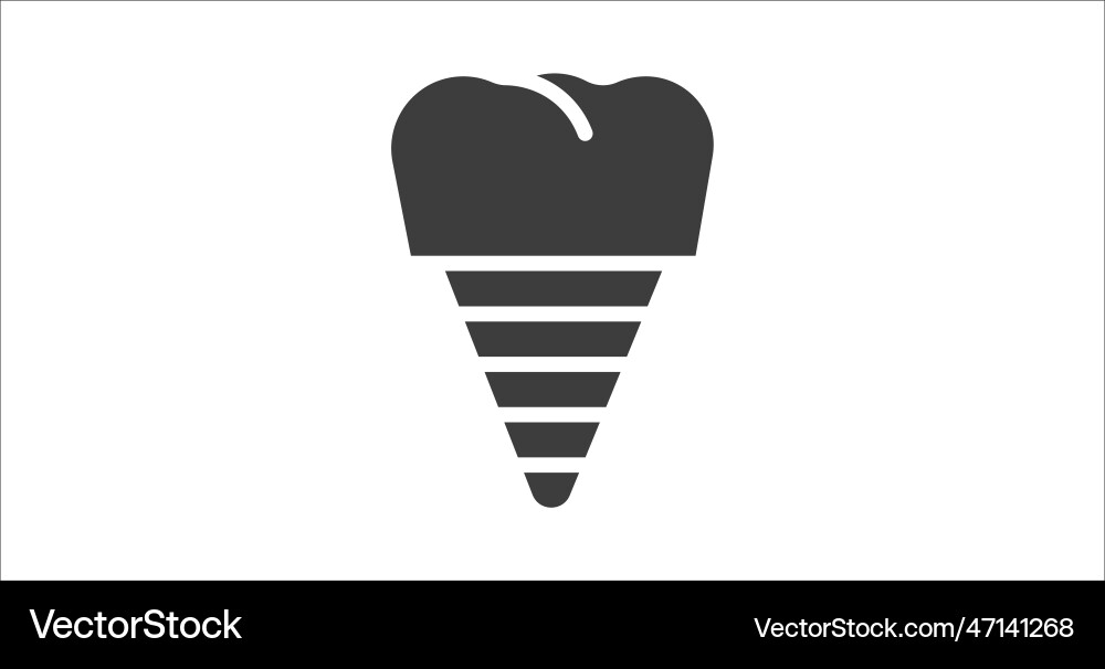 Fake tooth icon filled tooth icon from Royalty Free Vector