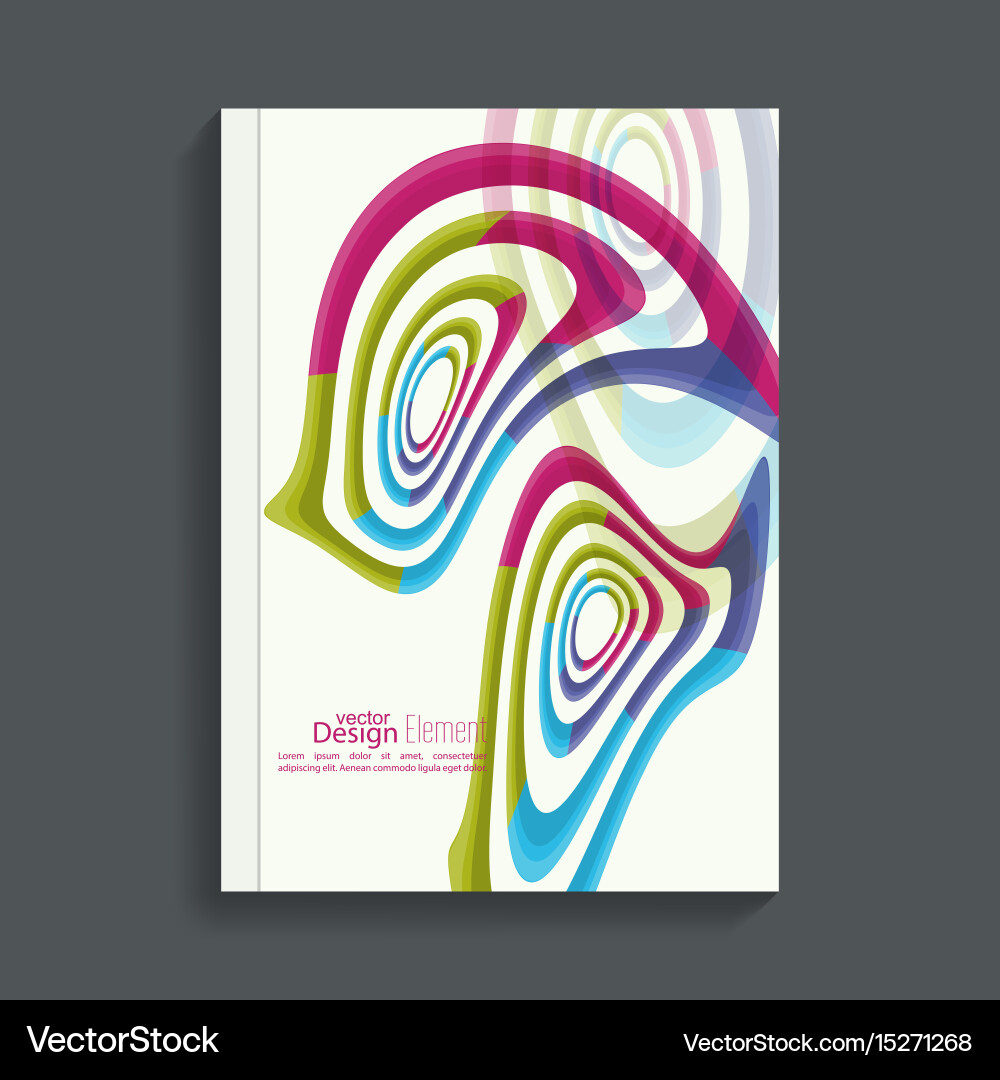 Magazine cover with colored crystals Royalty Free Vector