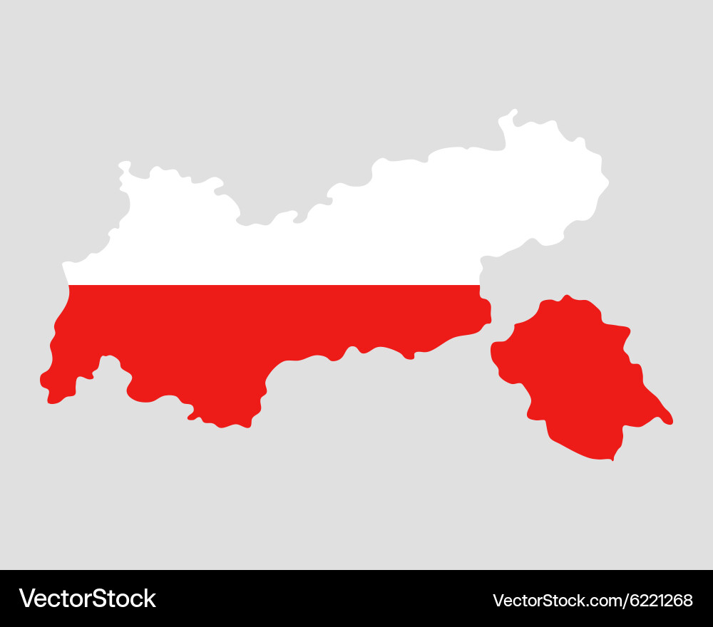 Map and flag of tyrol Royalty Free Vector Image