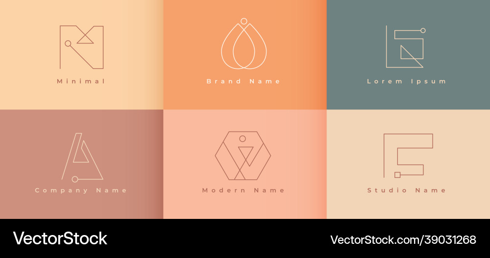 Minimal logo designs for your business Royalty Free Vector