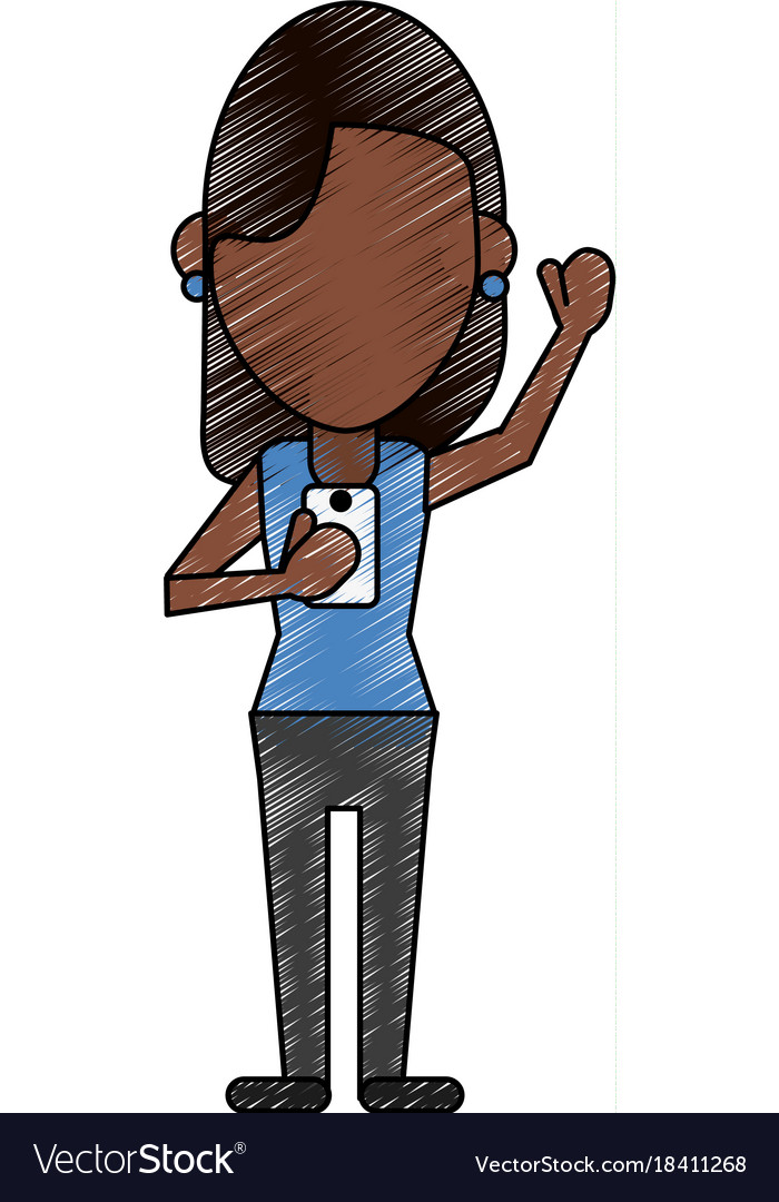 Person using phone icon image Royalty Free Vector Image