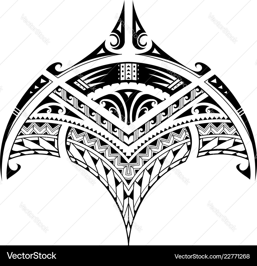Polynesian ethnic style tattoo for bicep area Vector Image