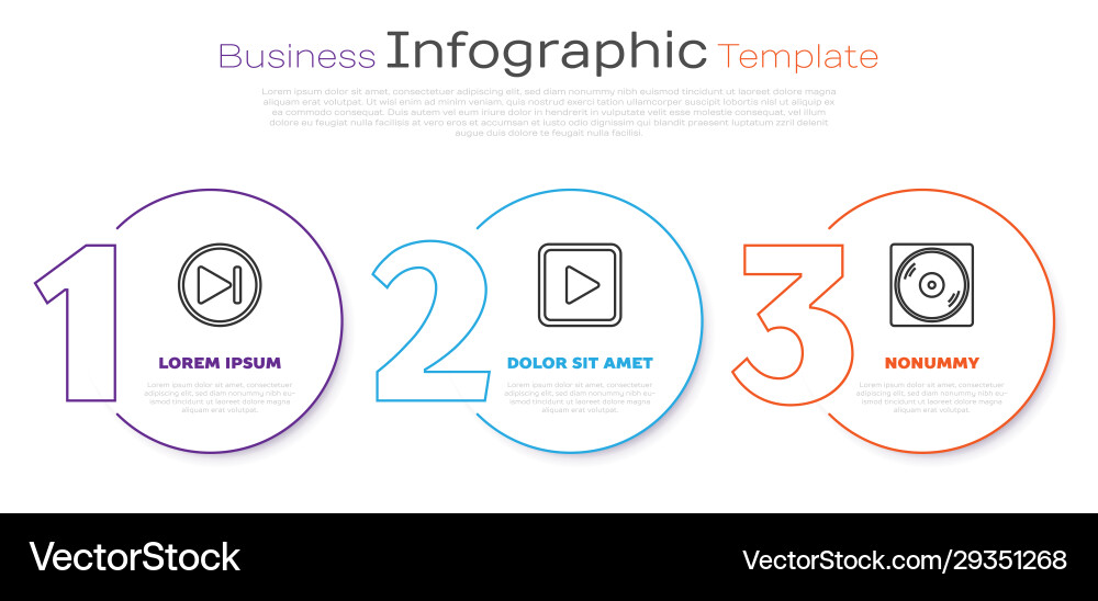 Set line fast forward play in square and vinyl Vector Image