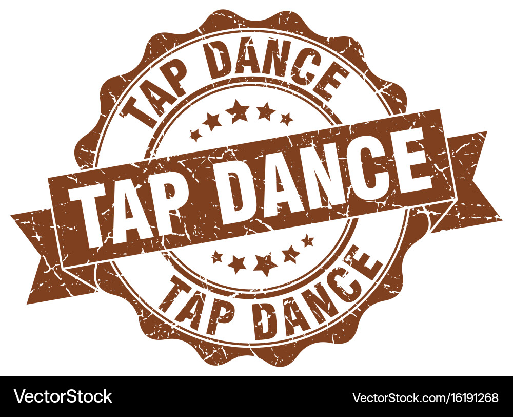 Tap dance stamp sign seal Royalty Free Vector Image
