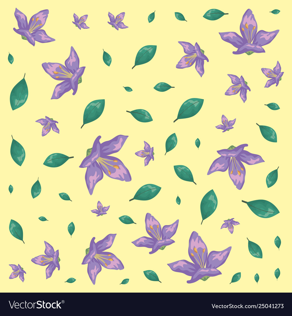 Beautiful flowers decorative pattern Royalty Free Vector