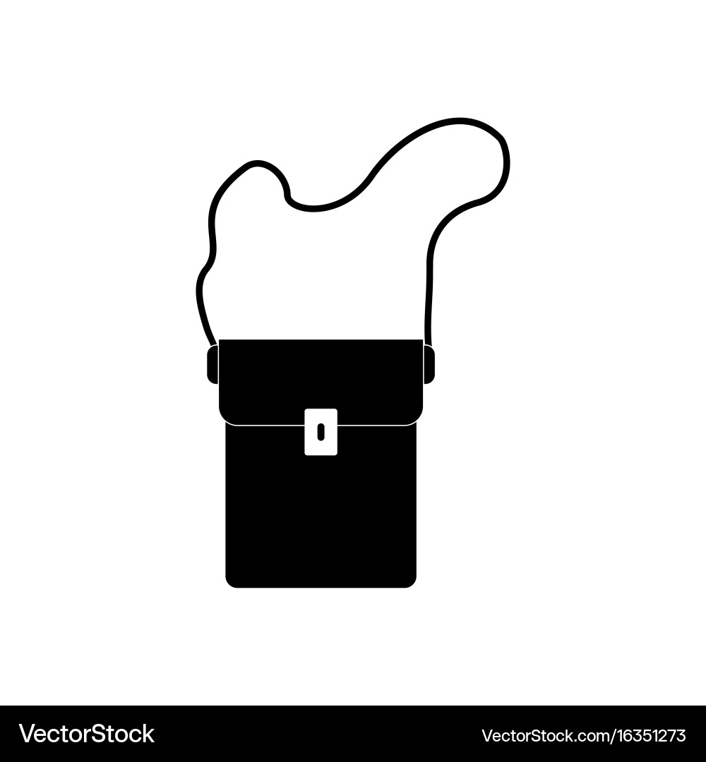 Black icon on white background military portfolio Vector Image