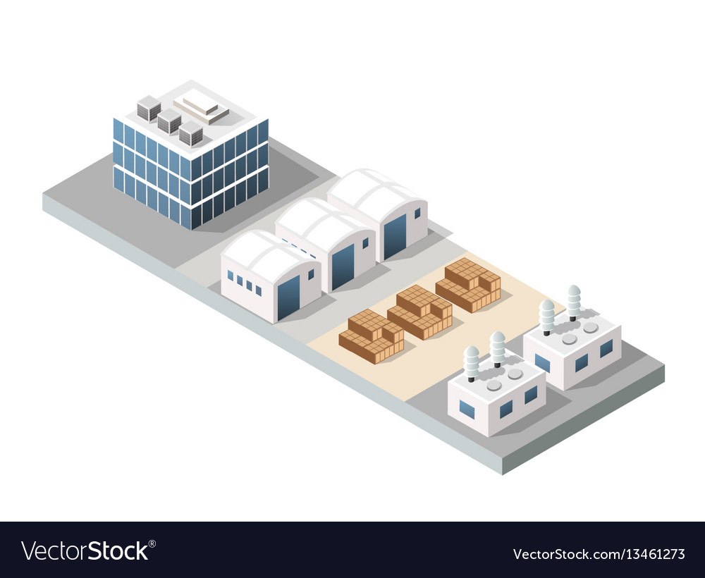 City urban factory Royalty Free Vector Image - VectorStock