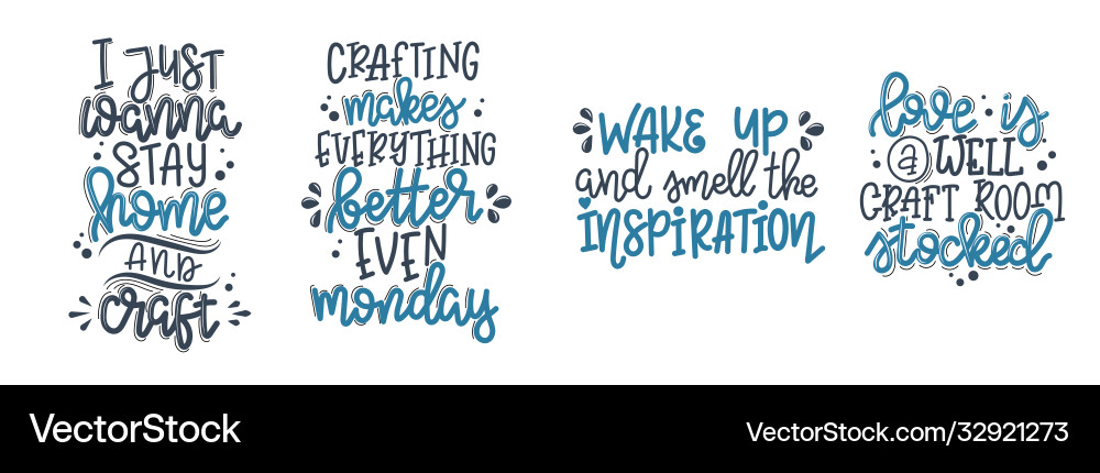 Craft motivational quote hand drawn typography Vector Image